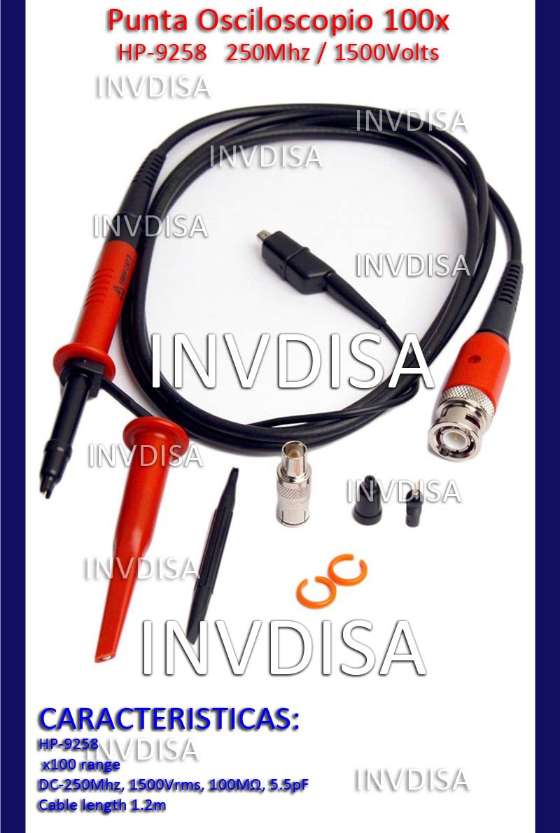 Punta Osciloscopio X100 1500v 250mhz Probe - $ 1,599.00 en Mercado Libre